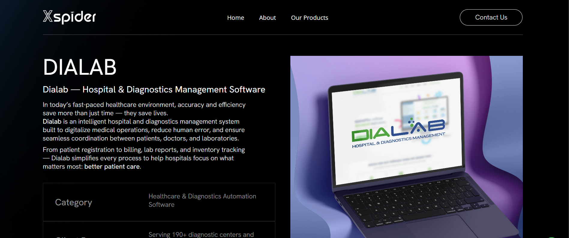 Dialab — Hospital & Diagnostics Management Software by Xspider Bangladesh